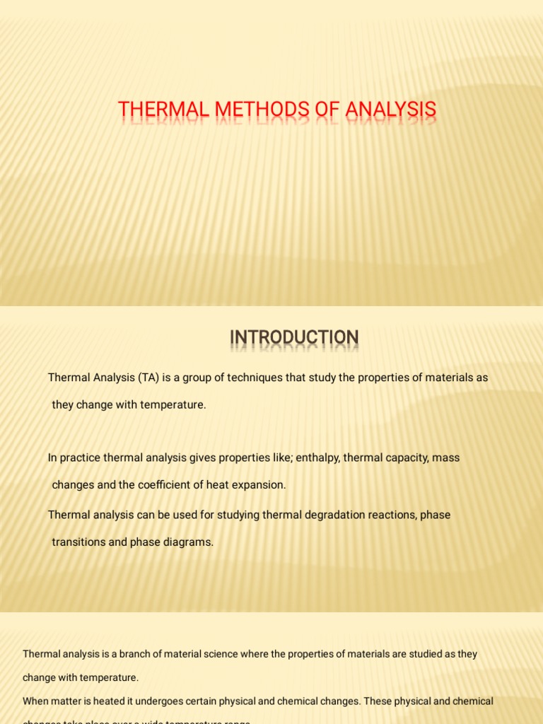 Thermal Analysis | PDF | Differential Scanning Calorimetry ...