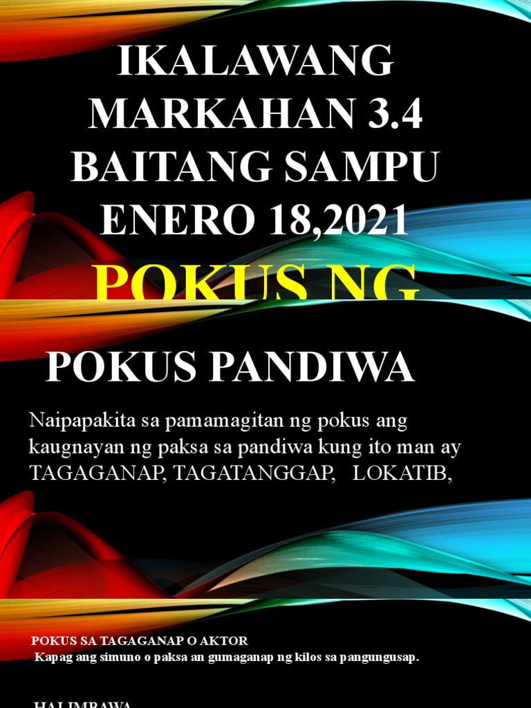 Pokus NG Pandiwa | PDF