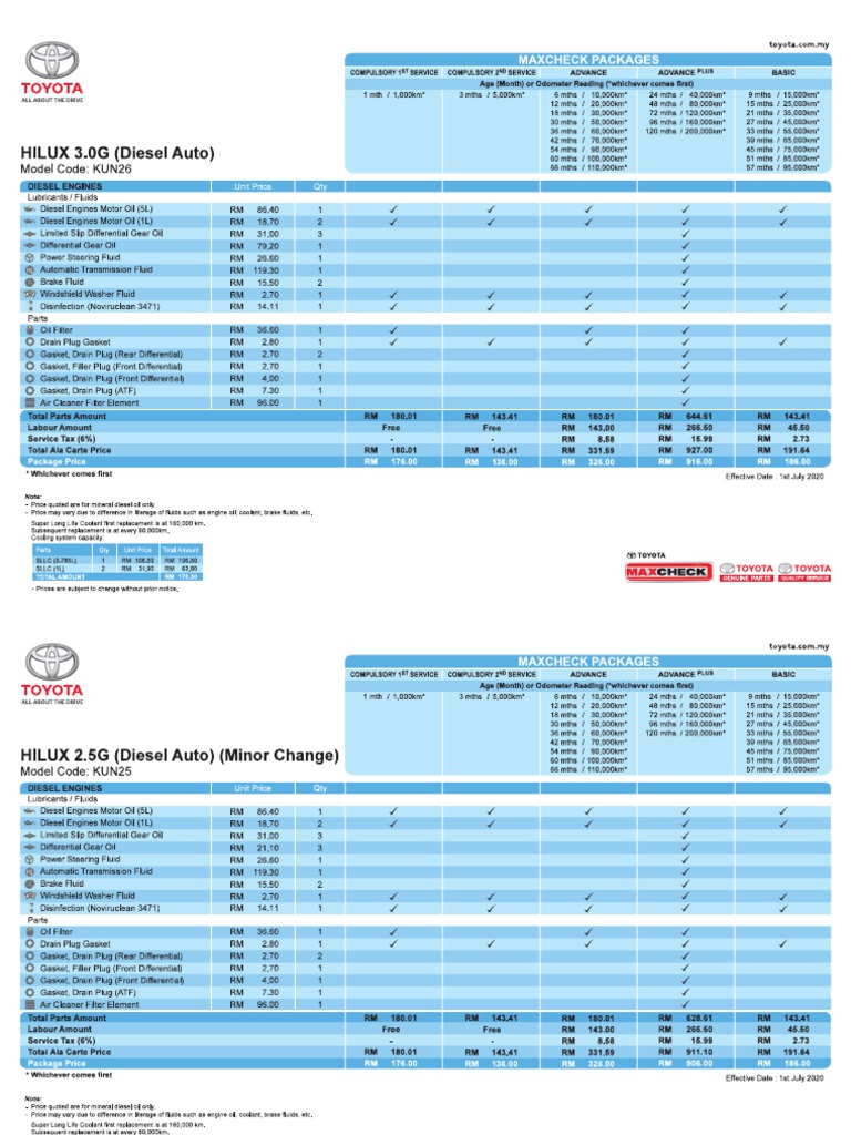 Hilux Maxcheck | PDF
