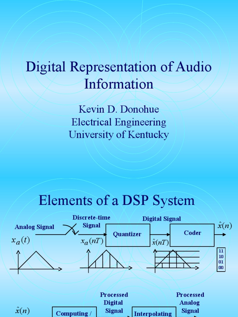 Digital Audio Representation Overview | PDF | Sampling (Signal ...
