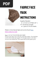 DIY Face Mask Instructions and Pattern | PDF | Nature