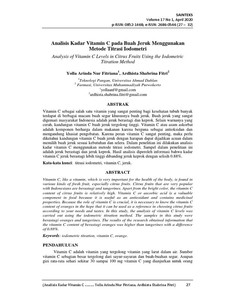 Metode Titrasi Iodometri | PDF