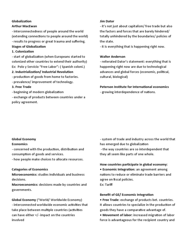 Globalization Arthur Macewan Jim Dator | PDF | Globalization | Capitalism