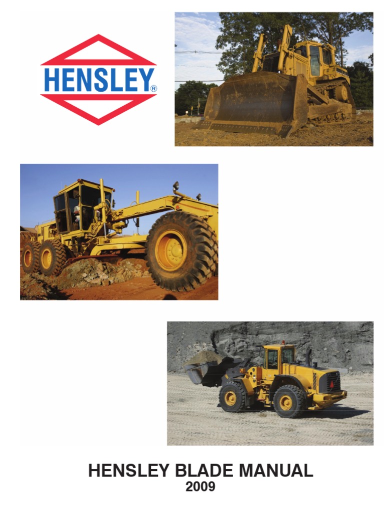 Hensley Blade Manual | PDF | Loader (Equipment) | Vehicles