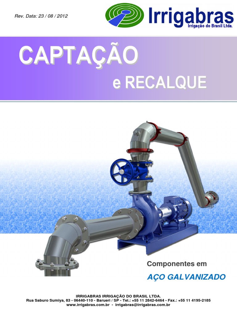 Configuração de componentes para captação e recalque de sistema de ...