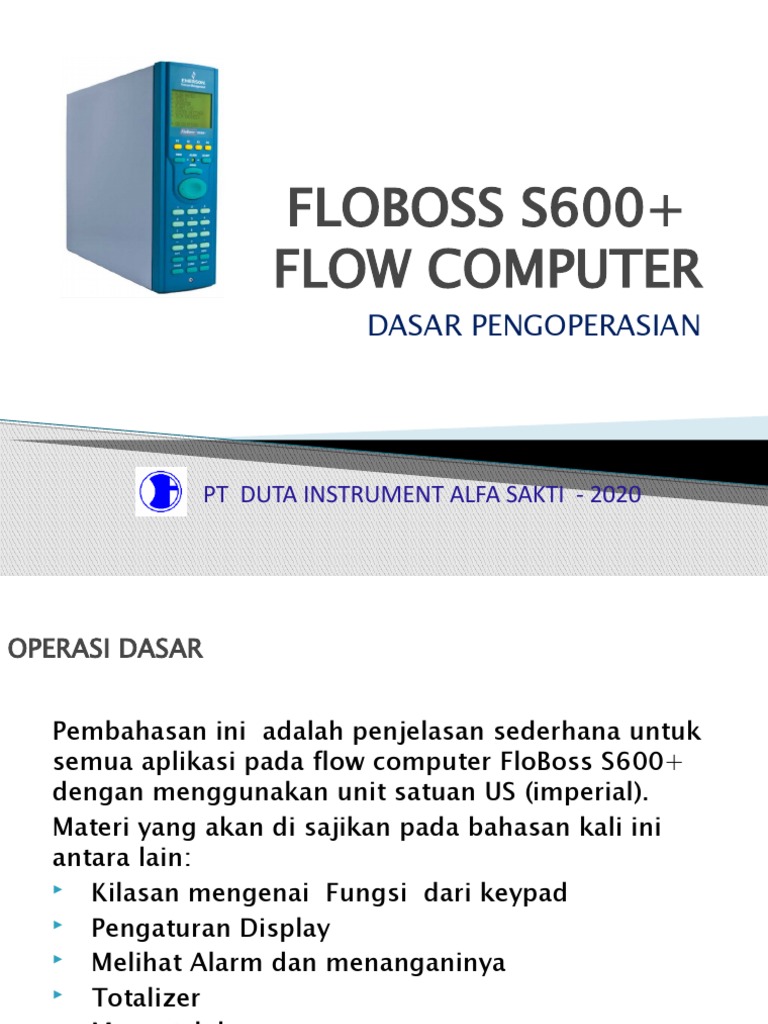 Training FloBoss | PDF