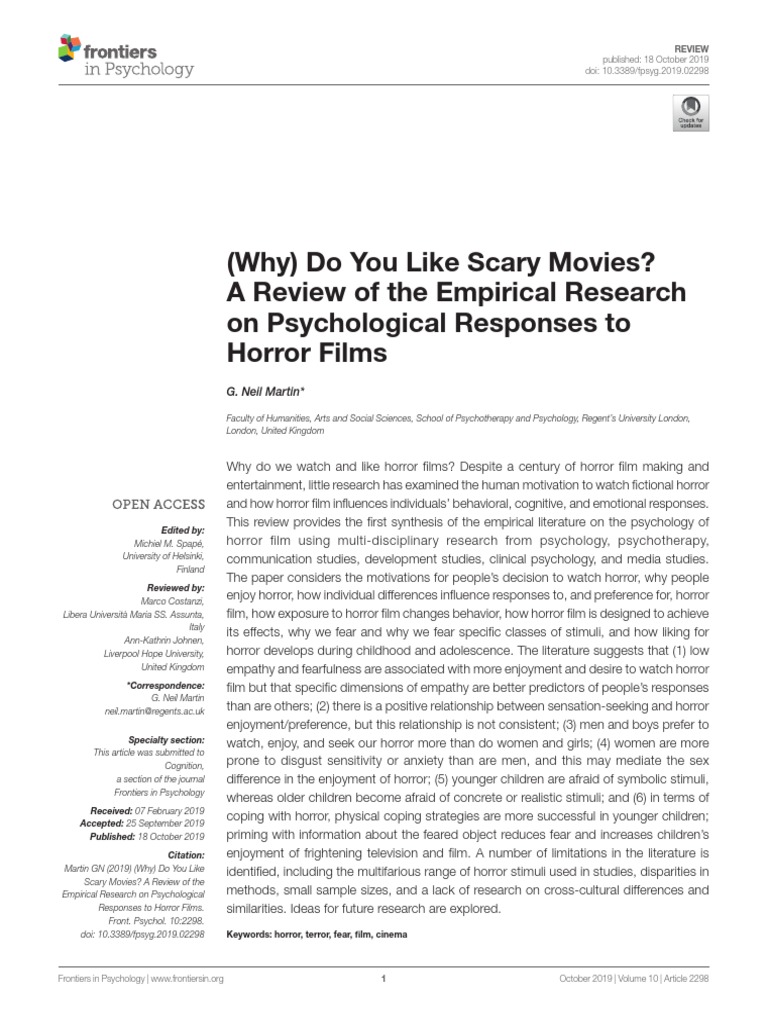 Why Do You Like Scary Movies A Review of The Empir | PDF | Horror Films ...