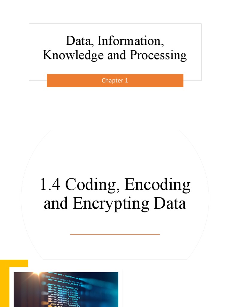 1.4 Coding, Encoding and Encrypting Data A Level IT | PDF | Transport ...