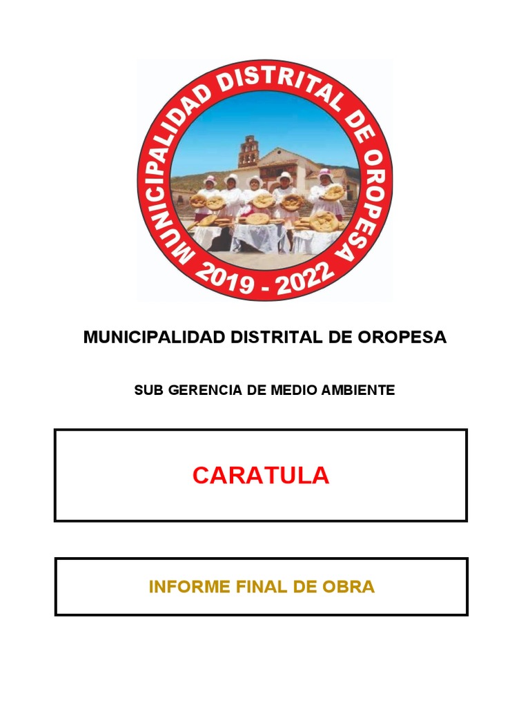 Informe Final de Obra Oropesa | PDF | Hogar, jardinería y bricolaje ...