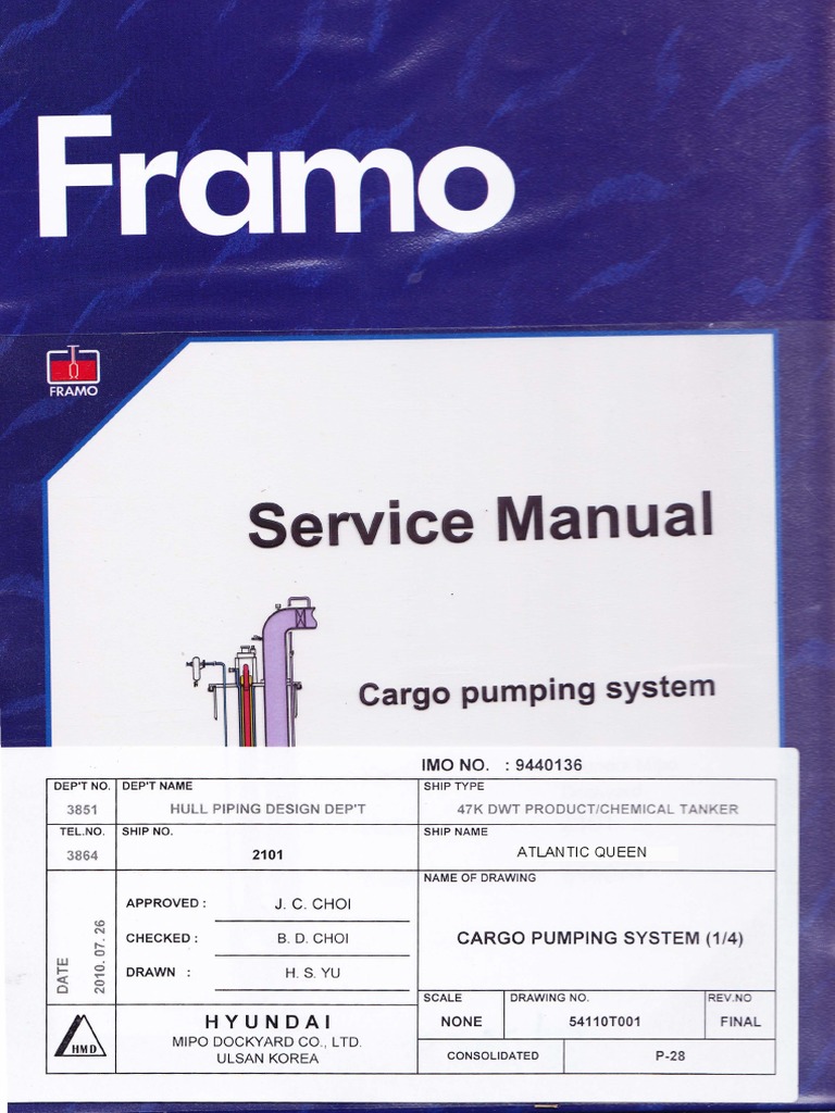 P-28 Cargo Pumping System (1-4) | PDF | Pump | Valve