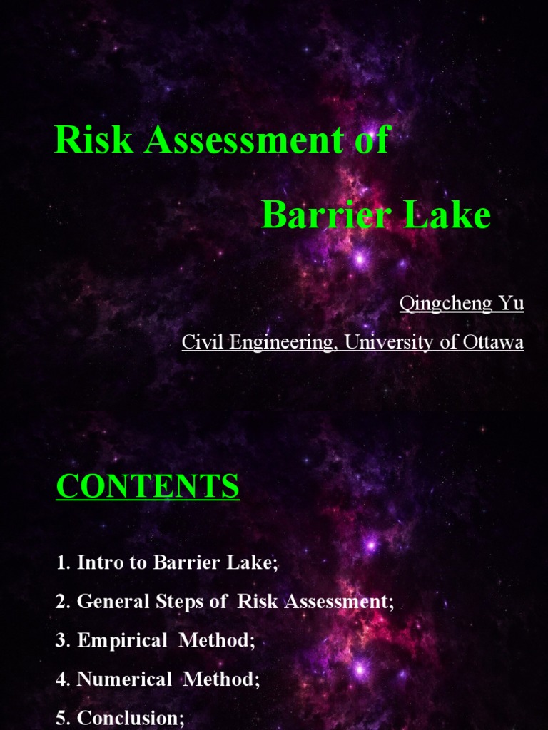 Risk Assessment of Barrier Lake | PDF | Dam | River