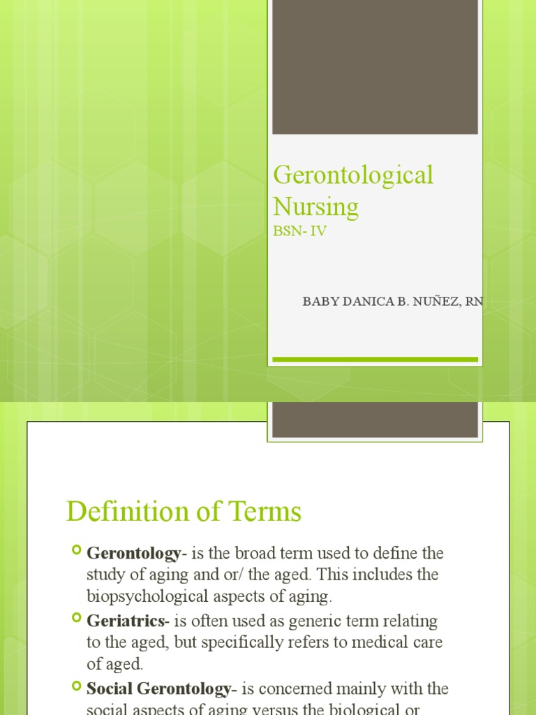 Gerontological Nursing | PDF | Gerontological Nursing | Gerontology
