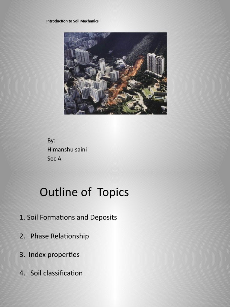 Introduction To Soil Mechanics | PDF | Geotechnical Engineering | Soil