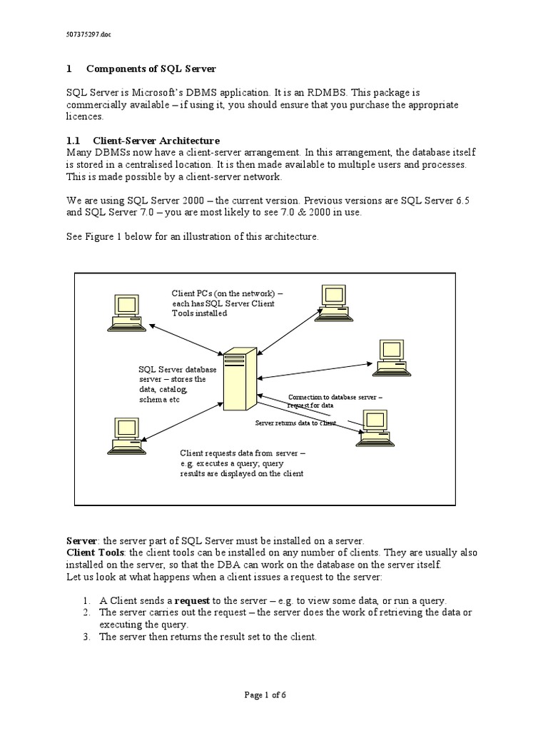 Handout 2 - Introduction To SQL Server | PDF | Microsoft Sql Server | Databases