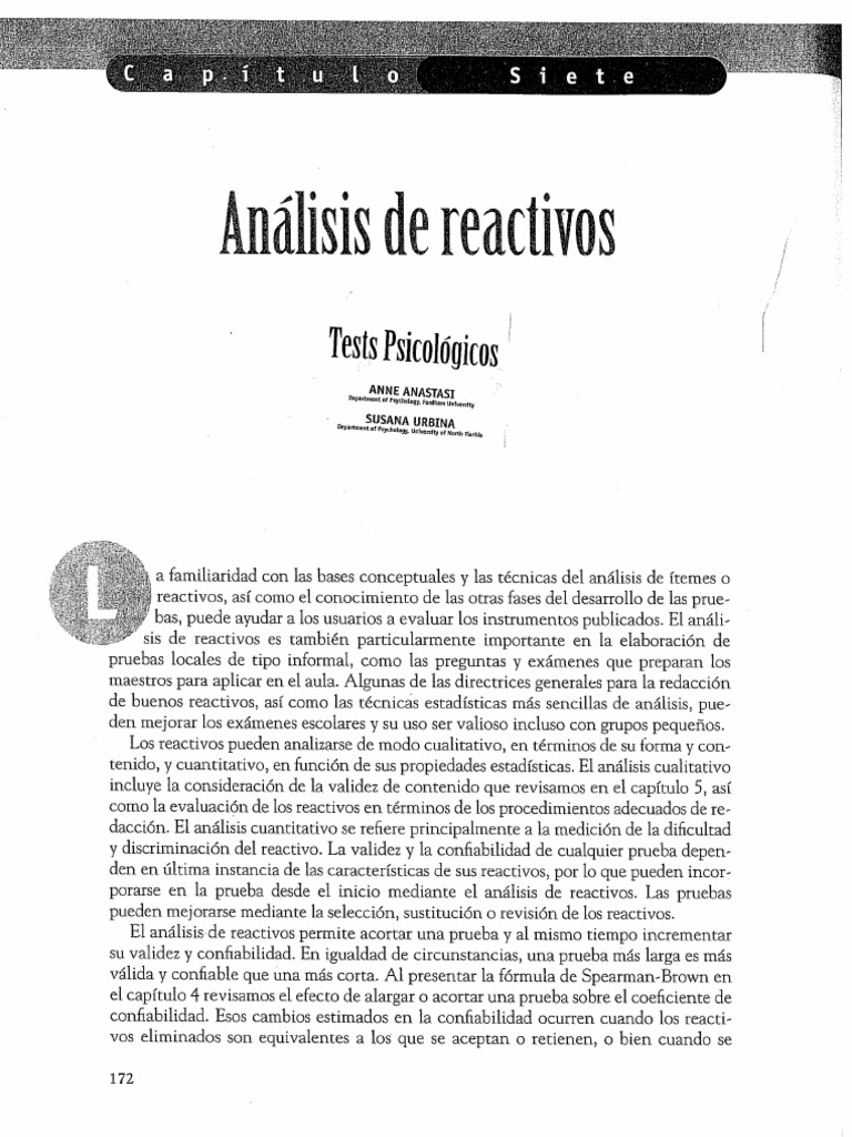 Anastasi y Urbina Tests Psicologicos Cap 7 Ed 7 | PDF Anastasi y Urbina Tests Psicologicos Cap 7 Ed 7 | PDF