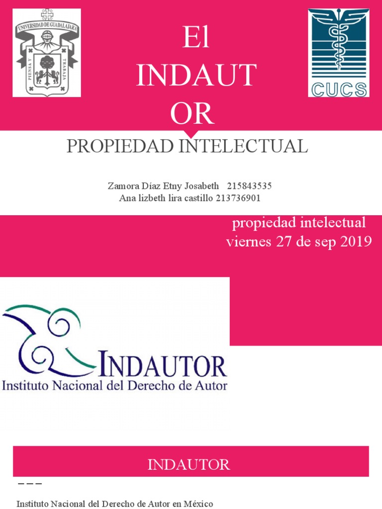 El Indautor | PDF | Derechos de autor | Propiedad intelectual