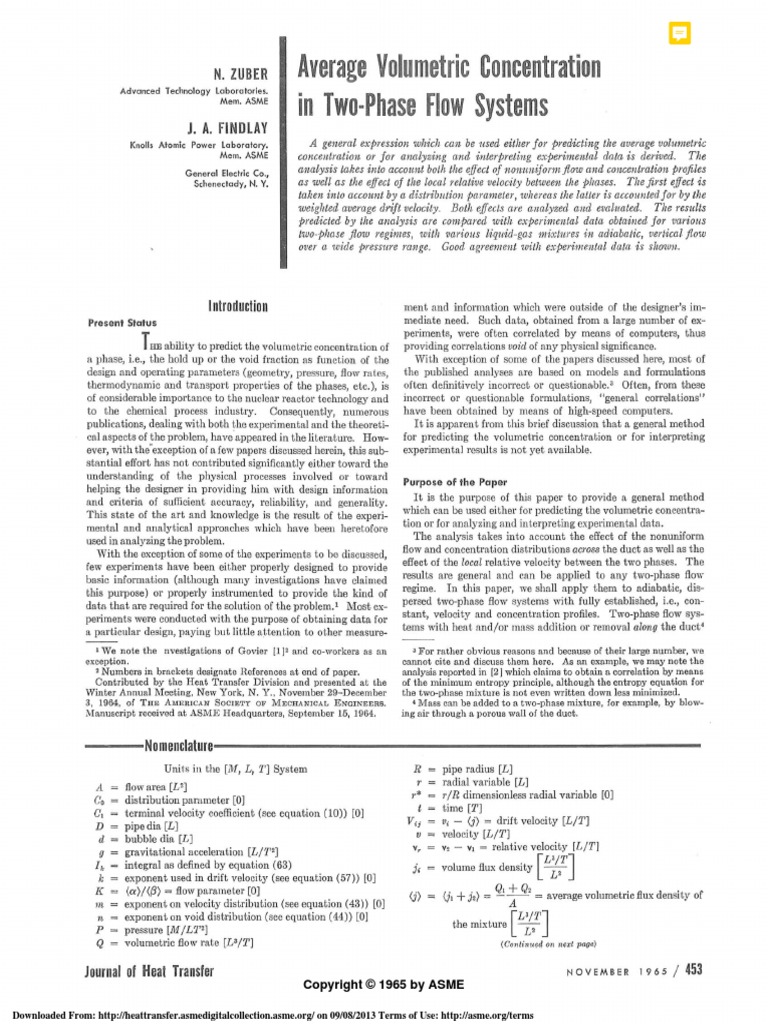 In Two-Phase Flow Systems: It Zuber | PDF | Fluid Dynamics | Velocity