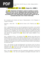 RA 8187 Paternity Leave | PDF | Parental Leave | Employment