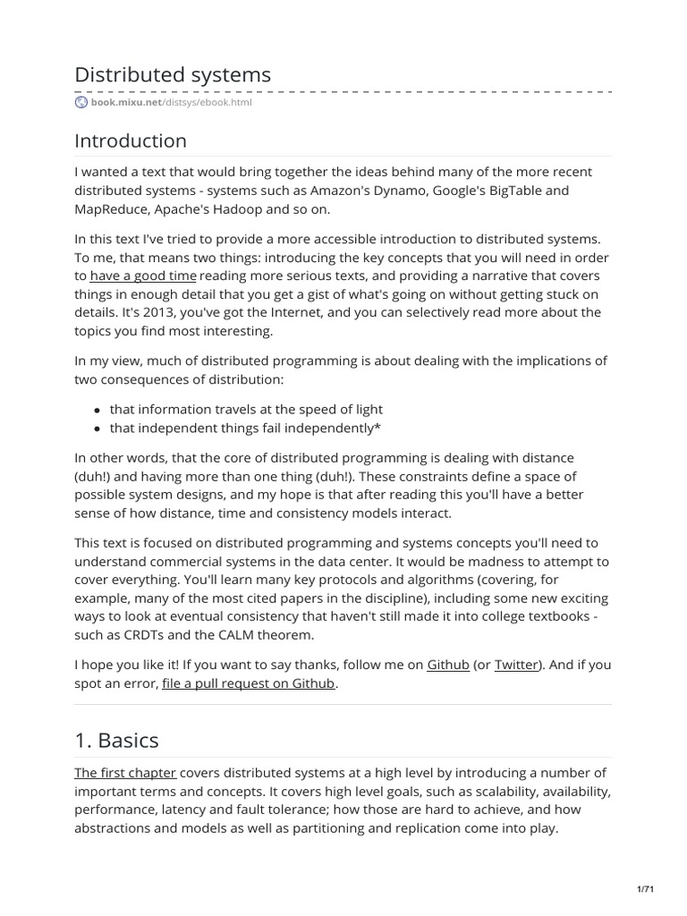 Distributed Systems | PDF | Replication (Computing) | Scalability