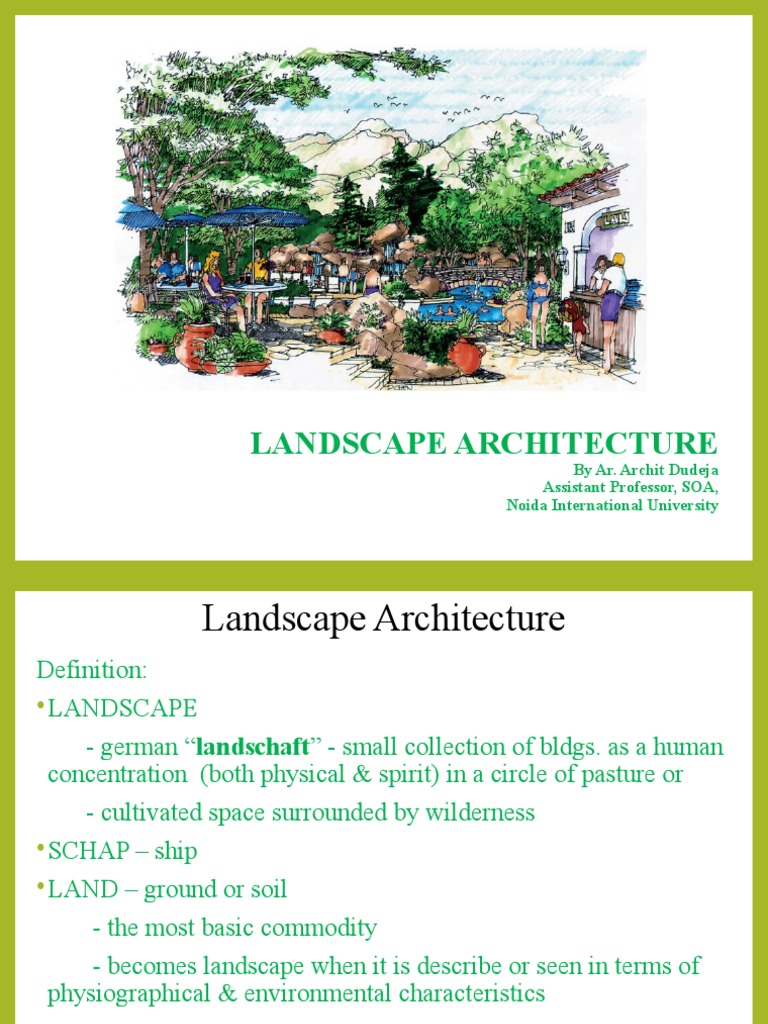 Introduction To Landscape Architecture | PDF | Landscape Architecture ...