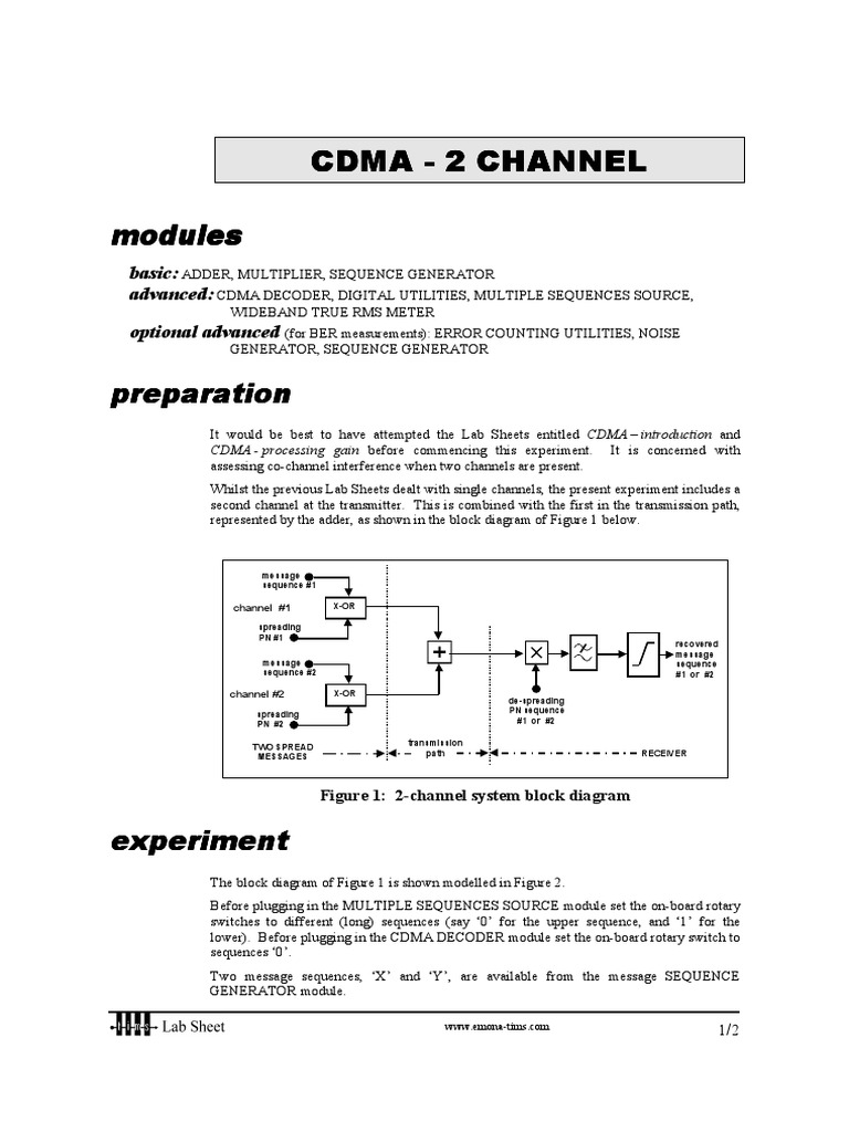 Cdma - 2 Channel Cdma - 2 Channel Cdma - 2 Channel Cdma - 2 Channel ...