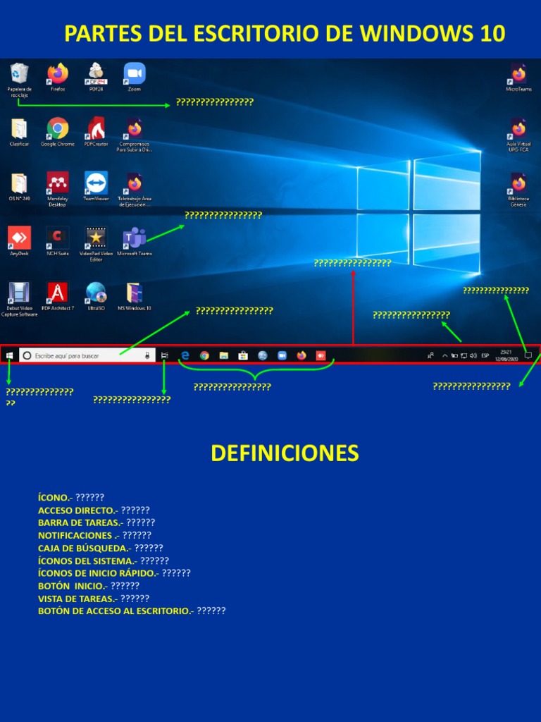 Partes Del Escritorio de Windows 10 | PDF