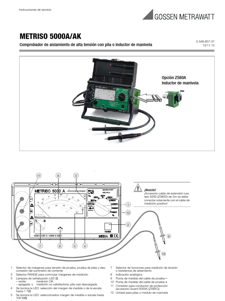 Metriso 5000A - AK | PDF | Aislador (Electricidad) | Diodo emisor de luz