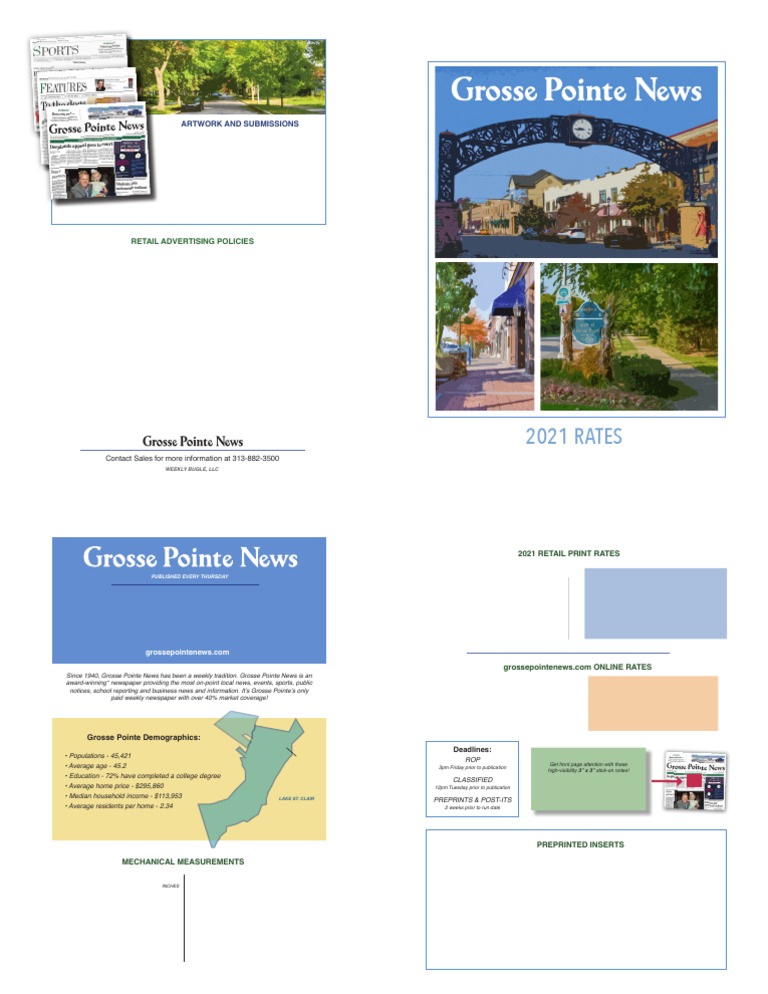 2021 Grosse Pointe News Rate Card | PDF | Communication Design | Mass Media