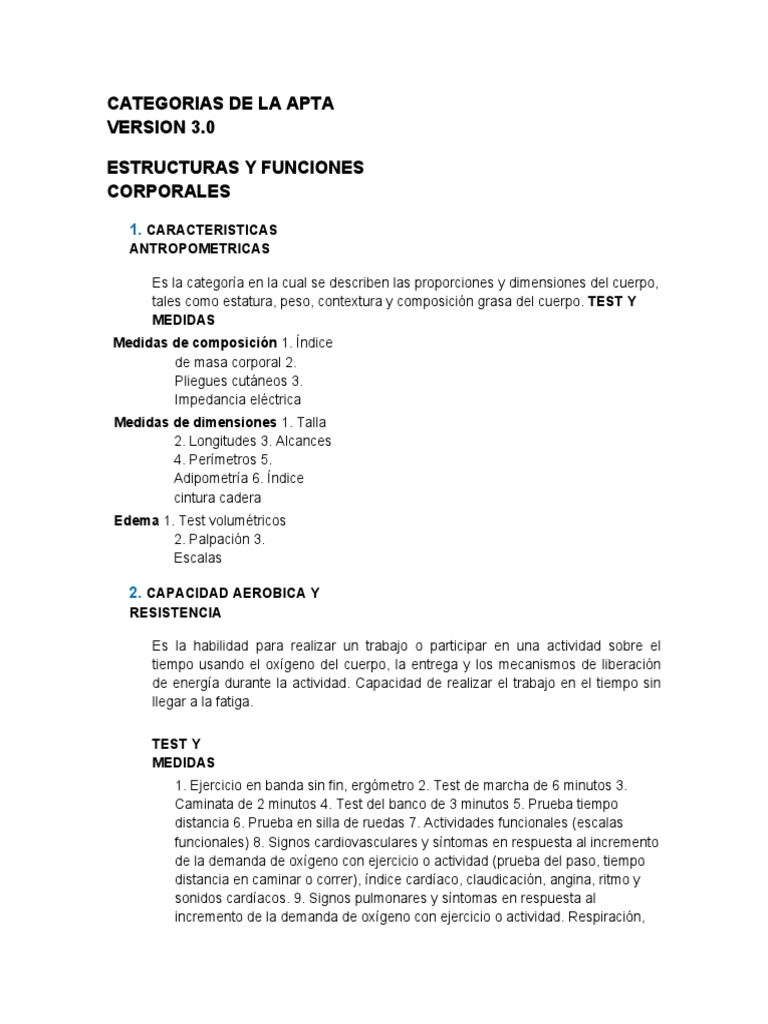 2018 Categorias APTA GUIDE 3.0 | PDF | Sistema respiratorio | Pulmón