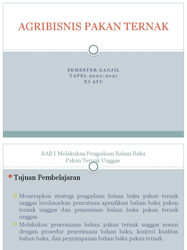 Agribisnis Pakan Ternak | PDF | Kesehatan Holistik