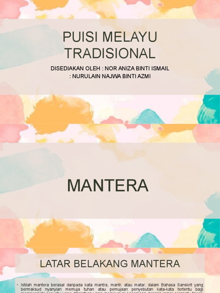 Puisi Melayu Tradisional - Nazam & Mantera | PDF