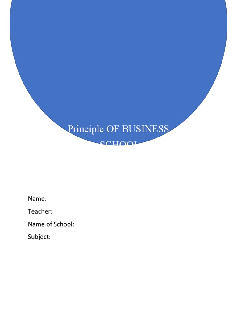 Principle OF BUSINESS School Based Assignment (Sba) | Download Free PDF ...