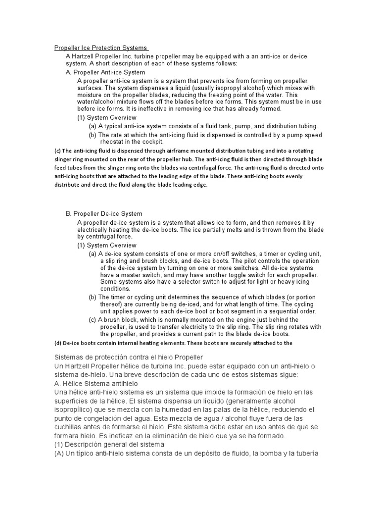 Propeller Ice Protection Systems | PDF | Winter | Aviation