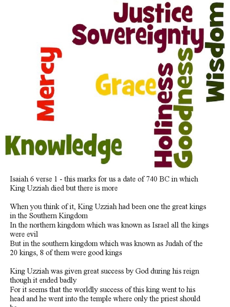 Isaiah Chapter 6 | PDF | Religious Texts | Isaiah