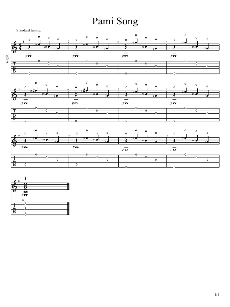 Beginner Course Pami Song | PDF | Guitars | Music Technology