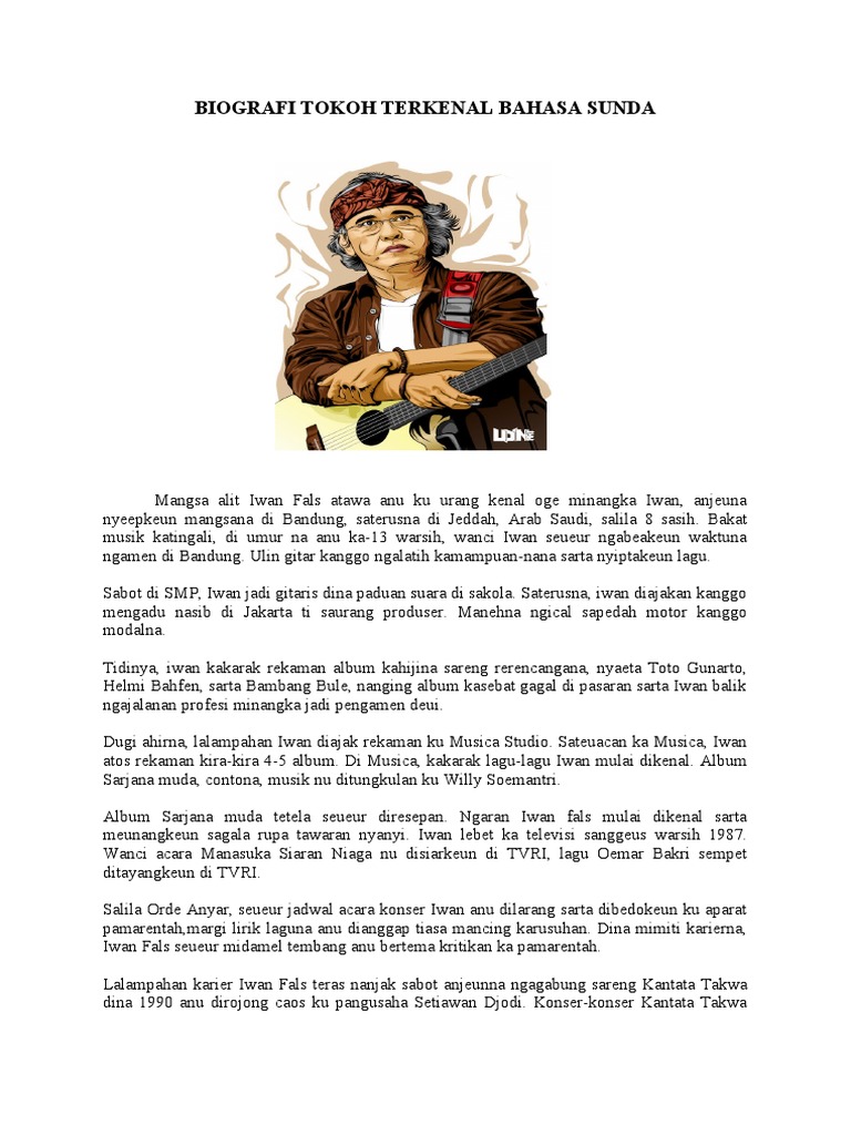 Biografi Tokoh Terkenal Bahasa Sunda | PDF