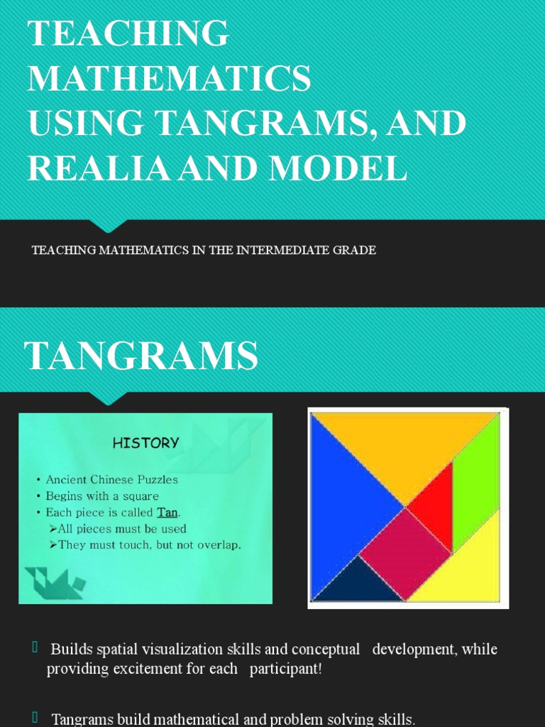 Teaching Math Using Tangrams, and Realia and Model | PDF | Classroom ...