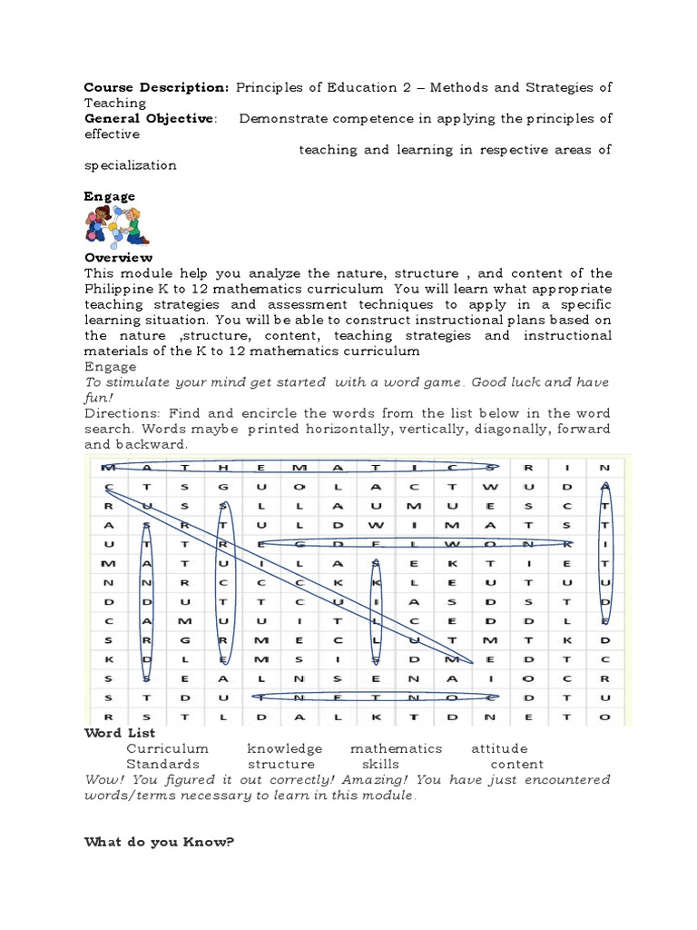 Module 1 Lesson 1 (With Answers) | PDF | Curriculum | Human Nature