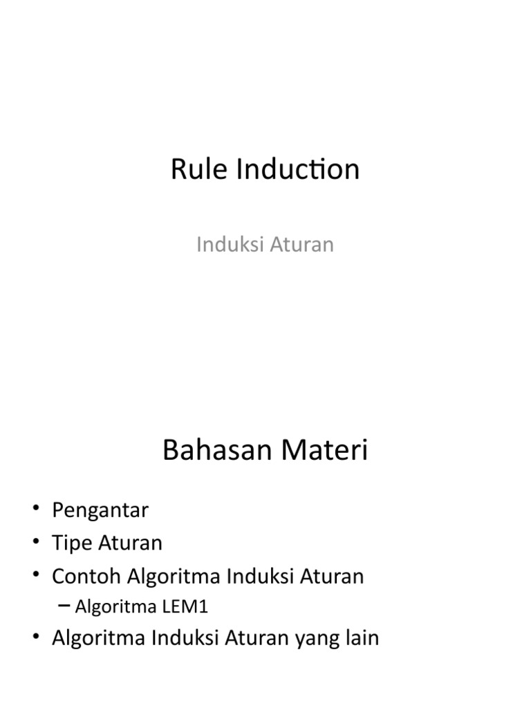 03 - Rule Induction | PDF