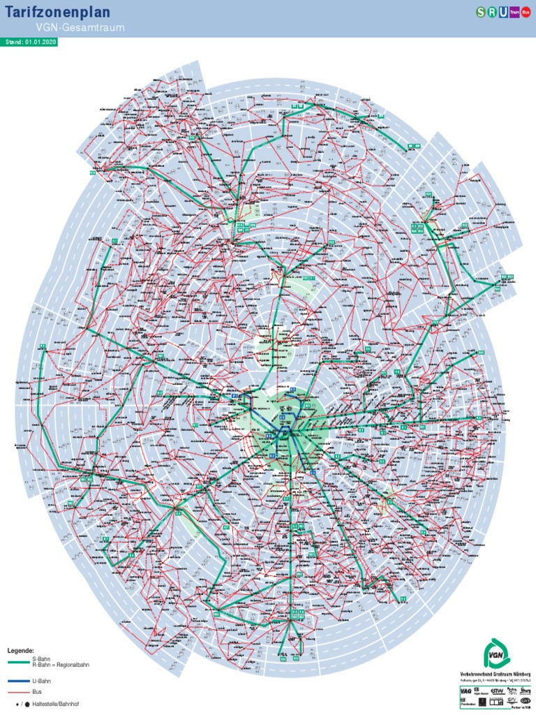 Tarifzonenplan-VGN-Gesamtraum 2020 | PDF