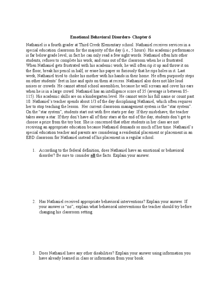 Exed 200 Case Studych6 EBD | PDF