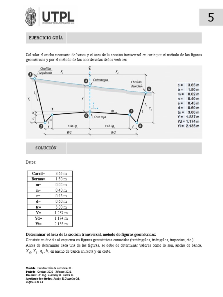 5.Ejercicio_Áreas-1. Carreteras | PDF | Formas geométricas | Geometría ...