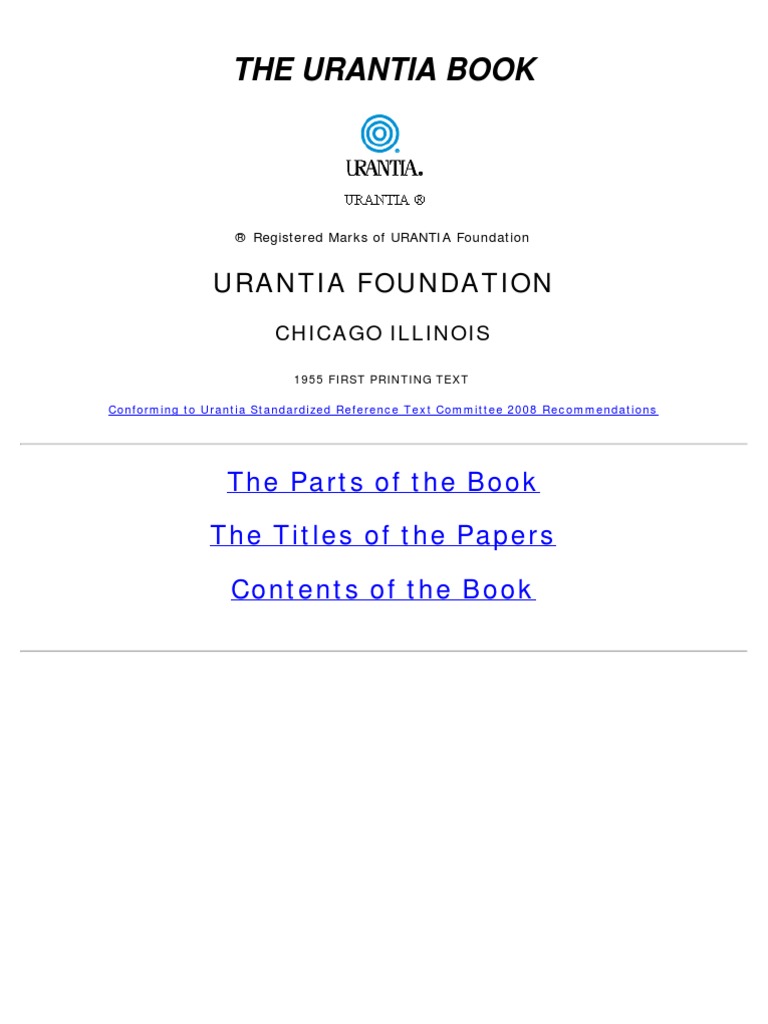 The Urantia Book (Public Domain) | PDF | Trinity | Absolute (Philosophy)
