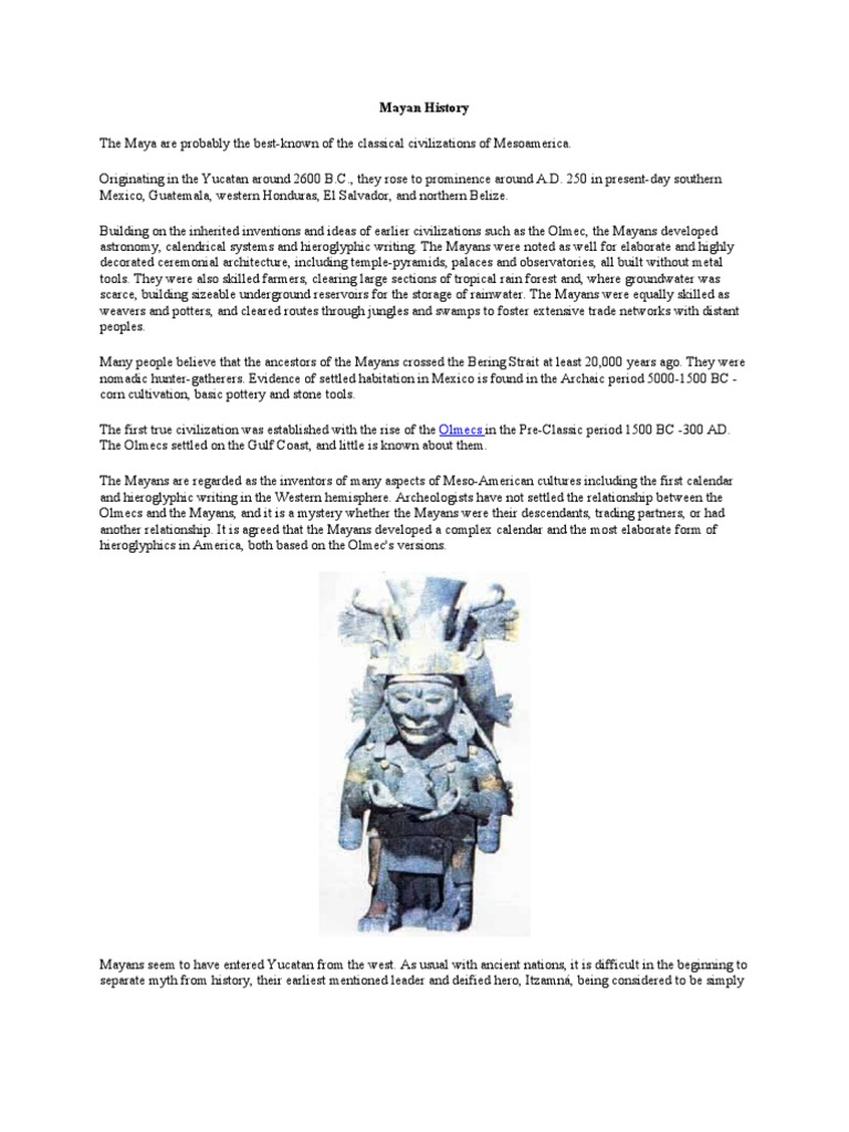 Mayan History | PDF | Maya Civilization | Mesoamerica