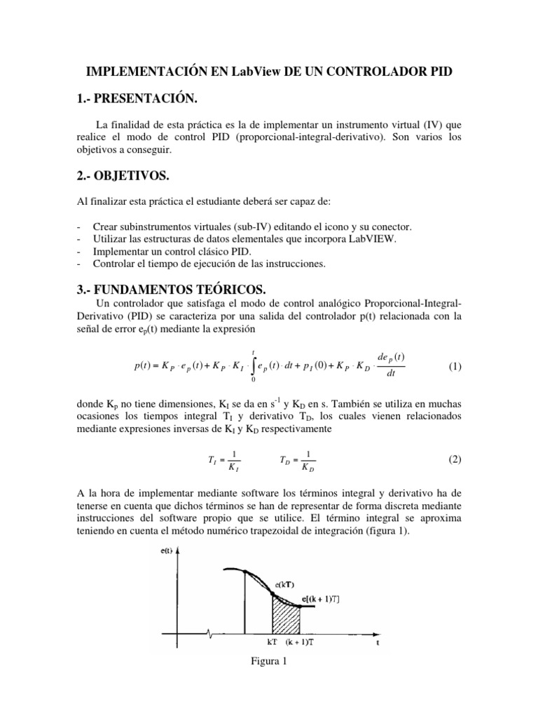 46679584-Practicas-LabView Pid | PDF | Integral | Ecuaciones