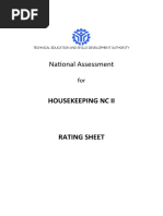 Housekeeping NC2 Reviewer | PDF | Housekeeping | Bed