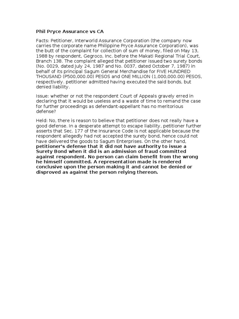 Phil Pryce Assurance Vs CA | PDF | Finance & Money Management