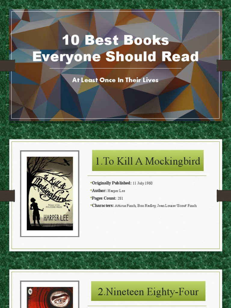 10 Best Books Everyone Should Read | PDF