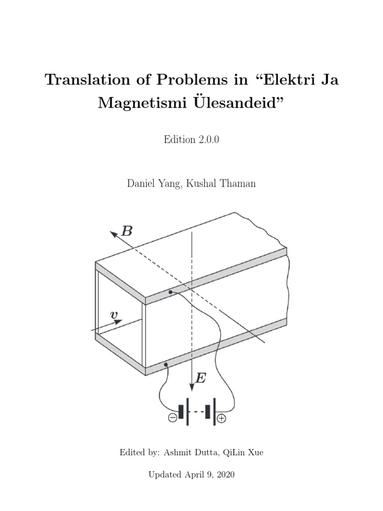 Electro Handout (Jaan Kalda) | PDF | Inductor | Inductance