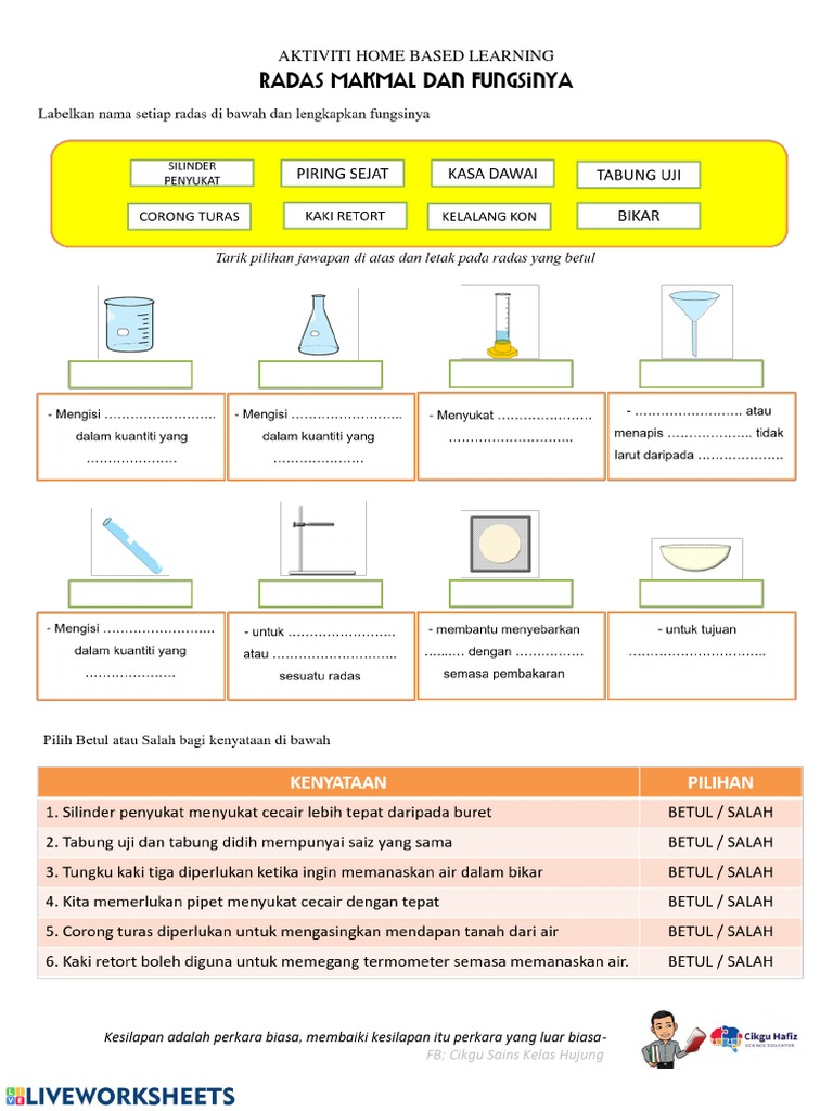 Radas Makmal Worksheet | PDF